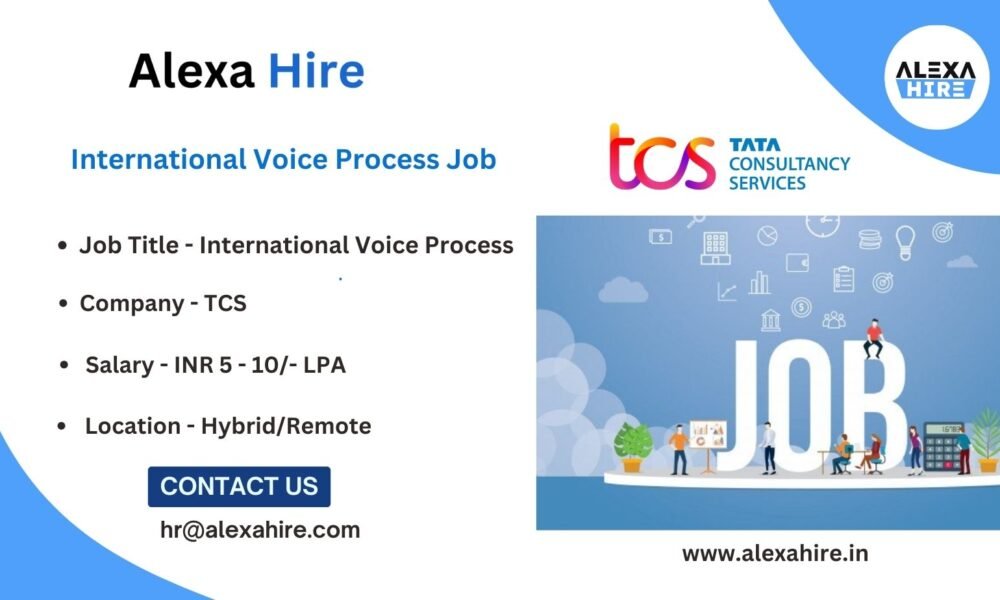 TCS Hiring International Voice Process Job| Apply Right Now